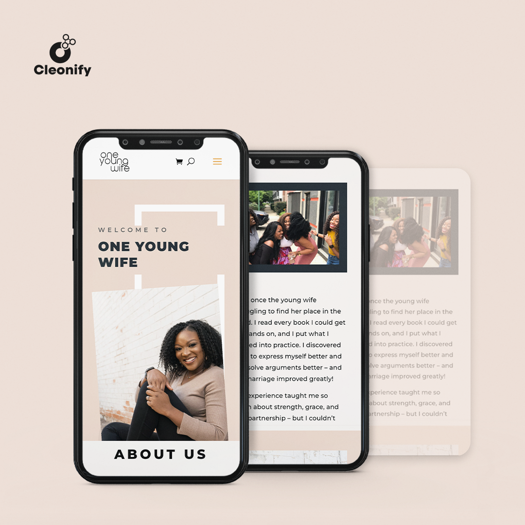 Cleonify Partners With One Young Wife To Develop Their State of the Art Website